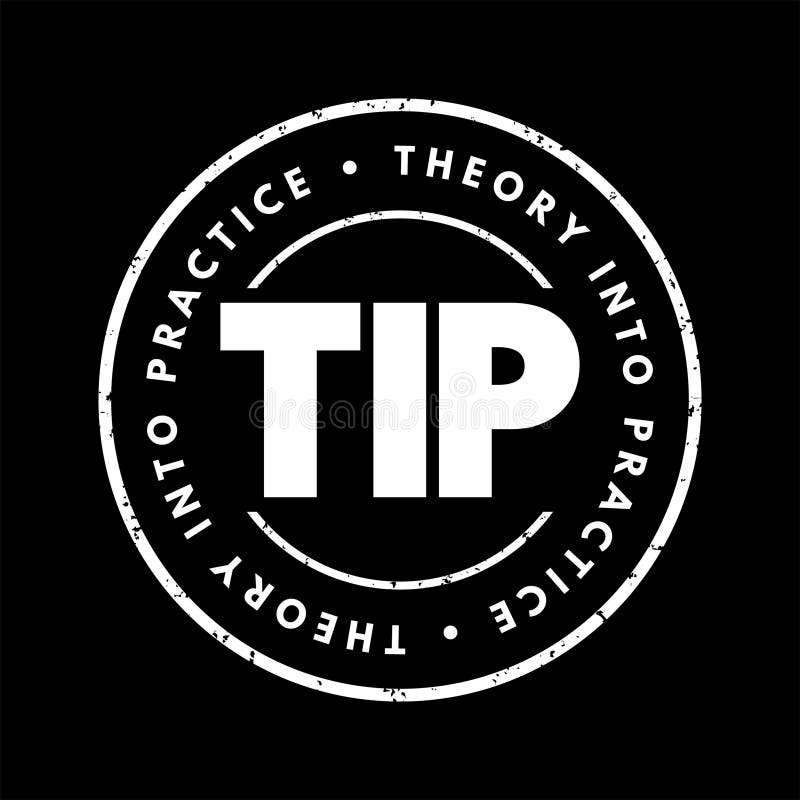 TIP - Theory into Practice Acronym, Education Concept Background Stock ...