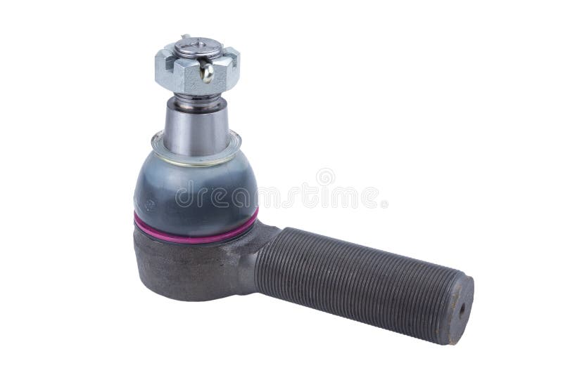 The Tip of the Steering Rod of the Truck, Isolated on a White ...