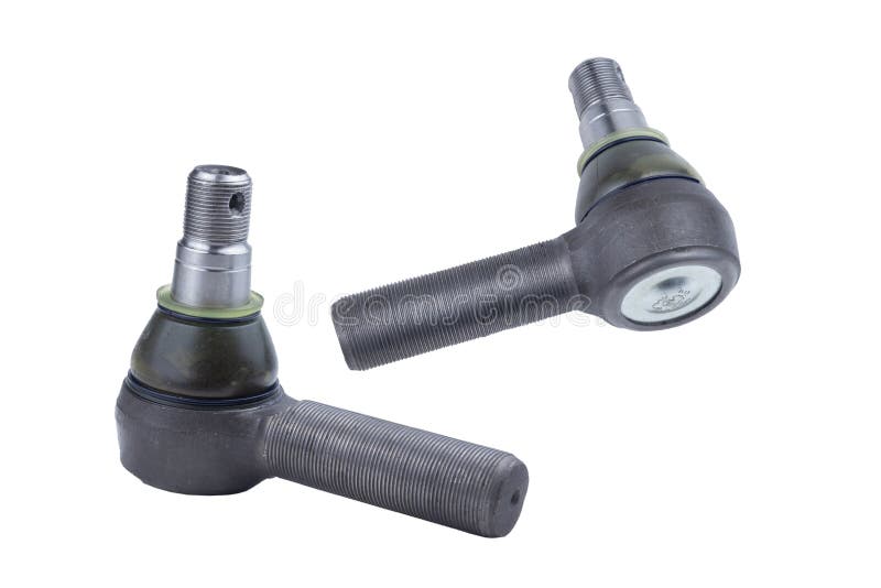 The Tip of the Steering Rod of the Truck, Isolated on a White ...