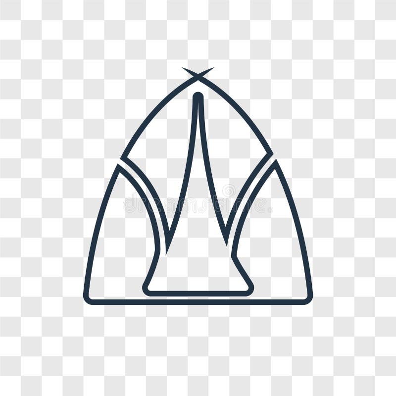Tipi Concept Vector Linear Icon Isolated on Transparent Background ...