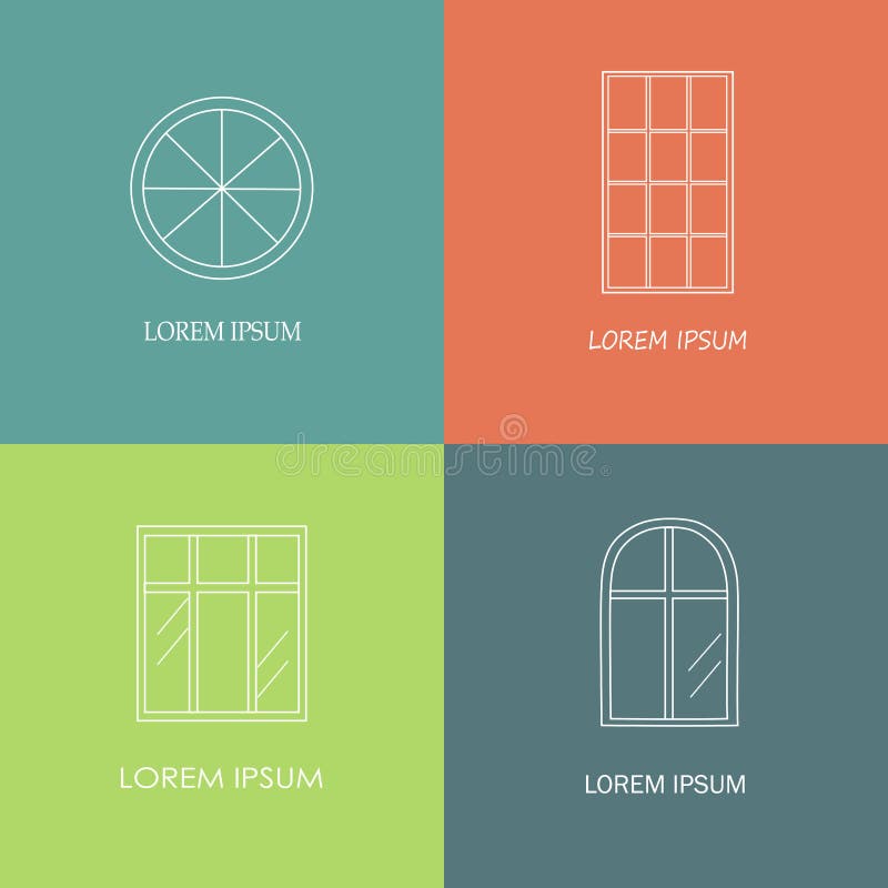 Tipi Differenti Di Finestre Illustrazione Vettoriale - Illustrazione di ...