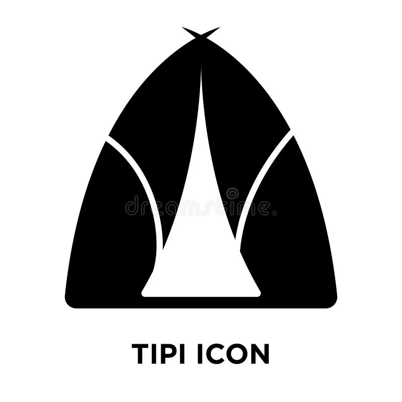 Tipi icon vector isolated on white background, logo concept of T vector ...