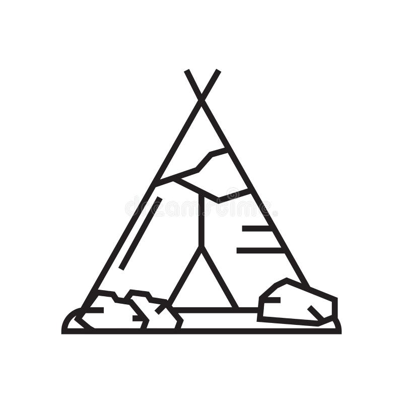 Tipi Icon Vector Sign and Symbol Isolated on White Background Stock ...