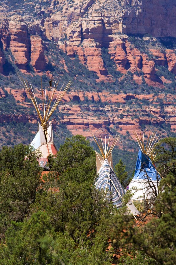 Tipi and Red Rocks stock image. Image of america, structure - 3454437
