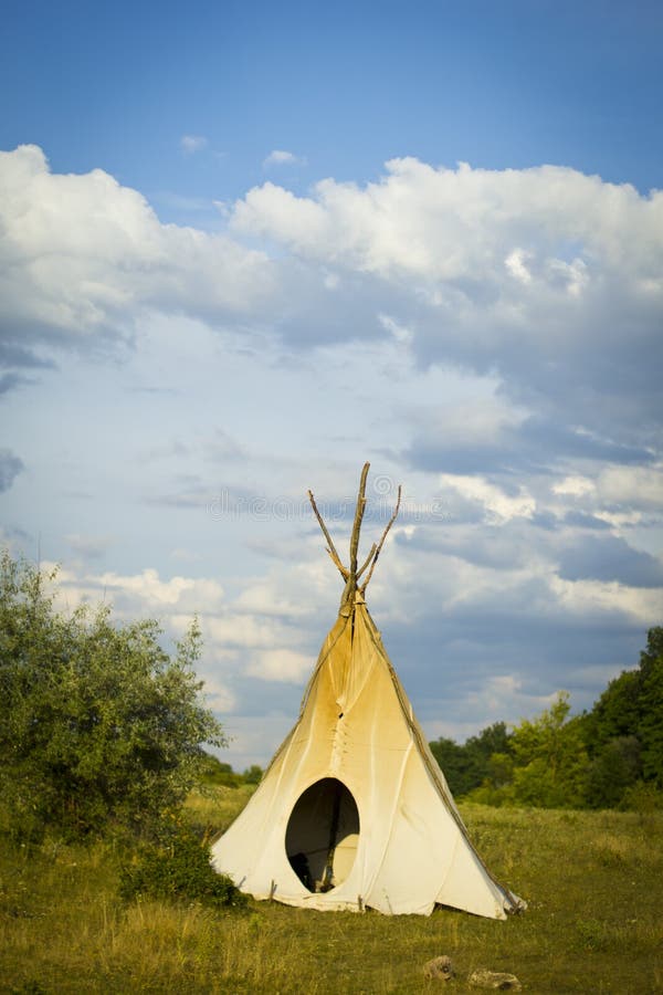Tipi tent Indians stock photo. Image of culture, seventies - 61409926