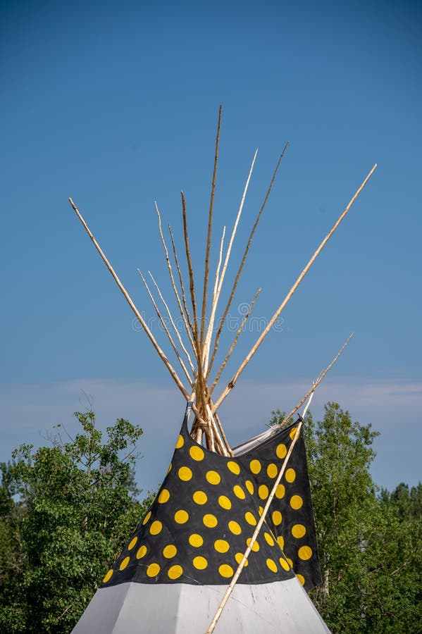 Tipi Tepee at Canada Day Celebrations in Calgary Stock Photo - Image of ...