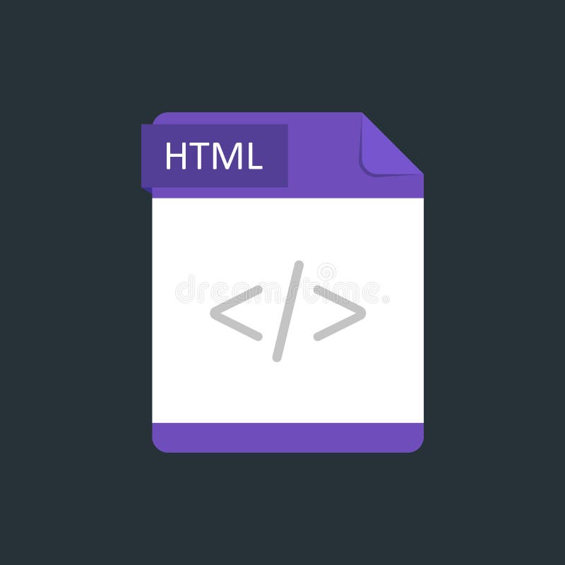 Tipo De Archivo HTML Icono R Ilustración del Vector - Ilustración de ...