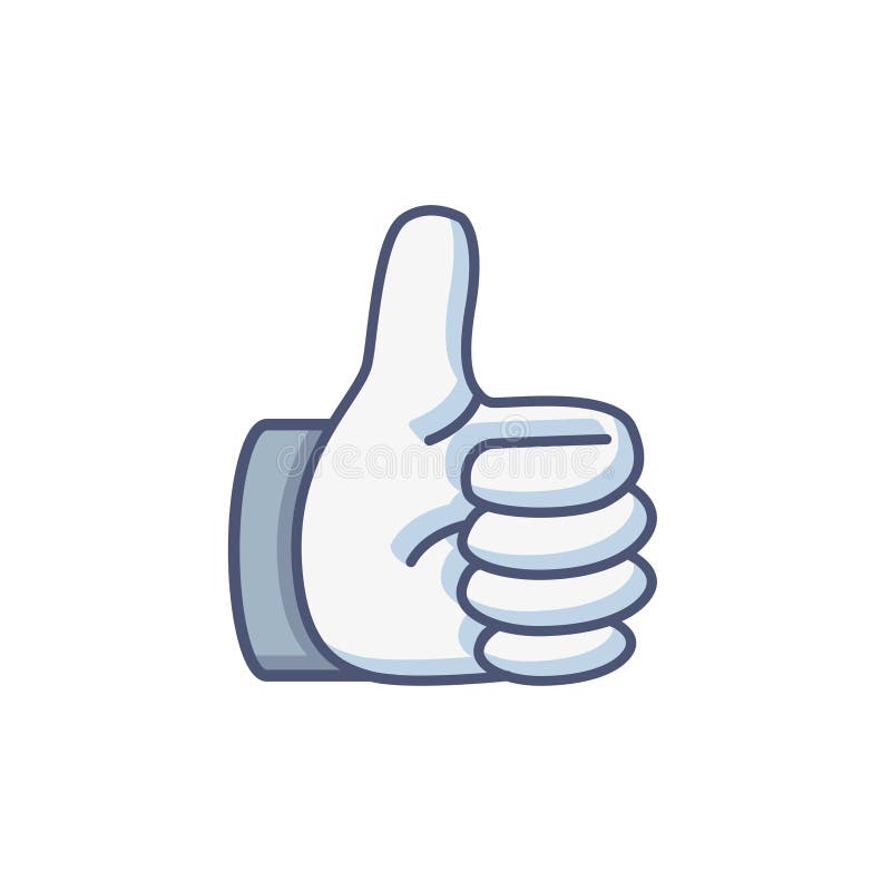 Pollice Su Come. Icona Social Media Impostata Su Uno Sfondo Trasparente ...