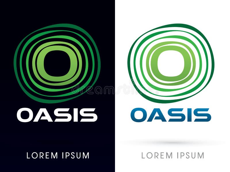 Tipografía De La Fuente Del Oasis Ilustración del Vector - Ilustración ...