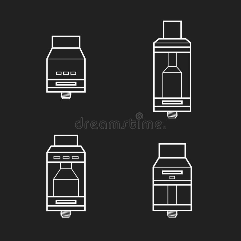 Tipos ícones Dos Atomizadores Do Atomizador Do Vetor Ilustração do ...