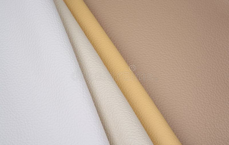 Tipos De Couro Bege Claro Em Formato Horizontal Foto de Stock - Imagem ...