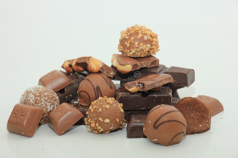 Tipos Diferentes De Chocolates Imagem de Stock - Imagem de delicioso ...