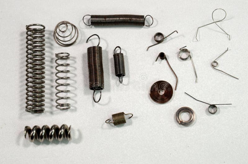 Tipos Diferentes De Molas Do Metal Foto de Stock - Imagem de mecânicos ...