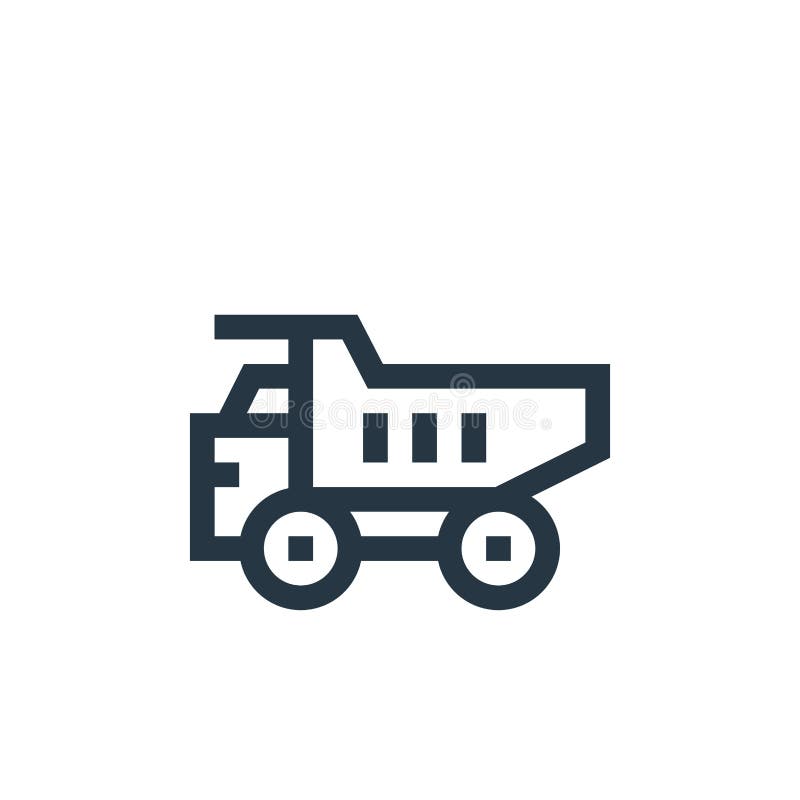 Tipper Icon Vector from Machinery Concept. Thin Line Illustration of ...