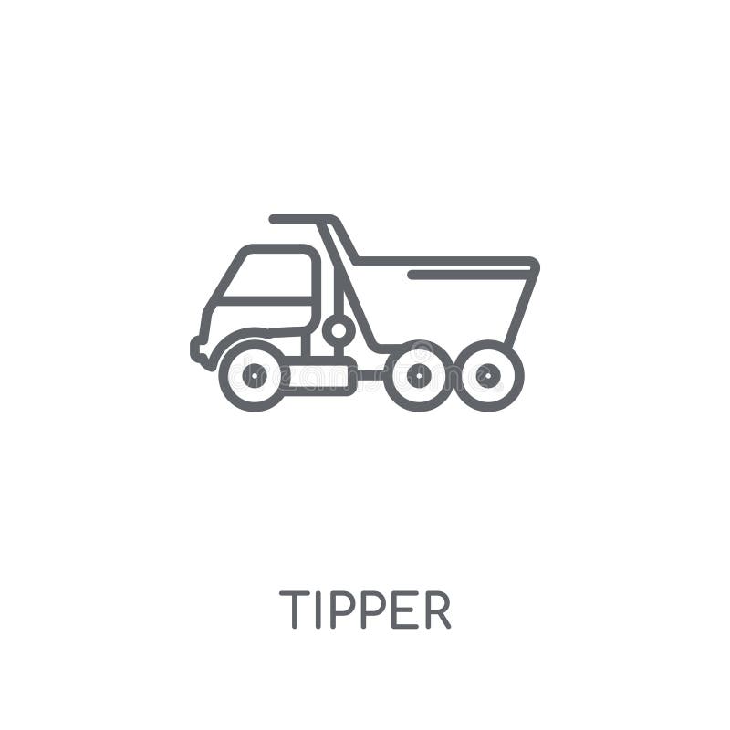 Tipper Outline Vector Icon. Thin Line Black Tipper Icon, Flat Vector ...