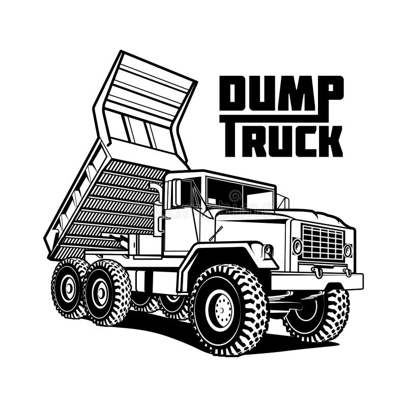 Dump Truck Black White Stock Illustrations – 3,548 Dump Truck Black ...