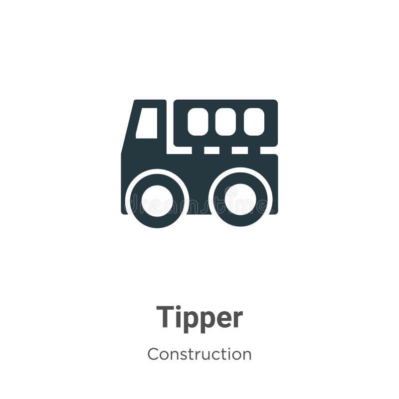 Tipper Vector Icon On White Background. Flat Vector Tipper Icon Symbol ...