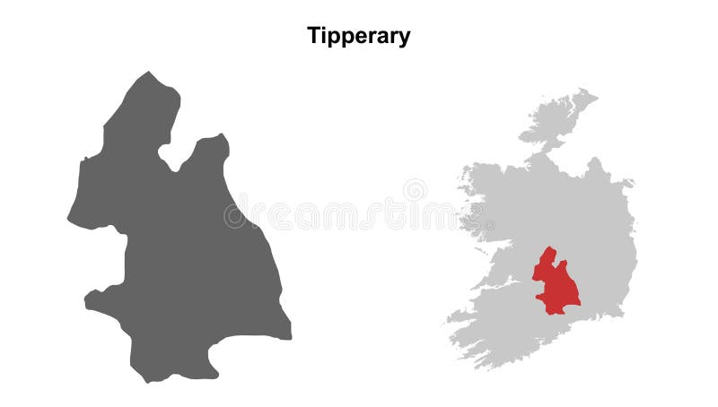 Tipperary outline map stock vector. Illustration of infographic - 378870372