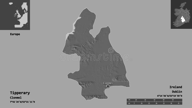 Tipperary, County of Ireland,. Previews. Bilevel Stock Illustration ...