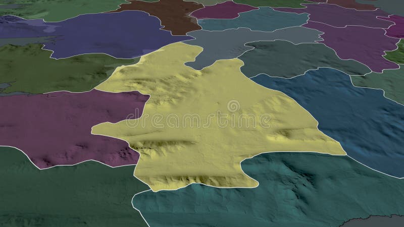 Tipperary, Ireland - Highlighted. Administrative Stock Illustration ...