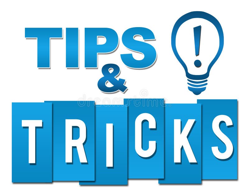 Tipps Und Trick-Berufsblau Mit Symbol Stock Abbildung - Illustration ...