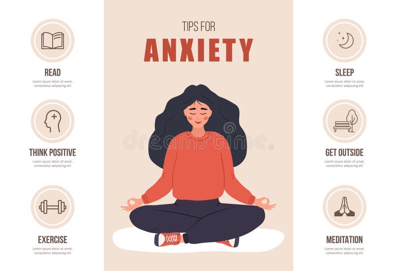 Tips for Anxiety Management Infographic. Man with Anxiety Disorder with ... Tips for Anxiety Management Infographic. Man with Anxiety Disorder with ...
