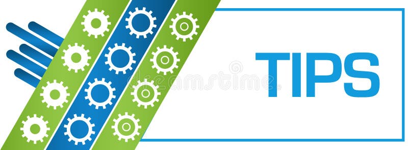 Tips Blue Green Cross Lines Gears Left Stock Illustration ...