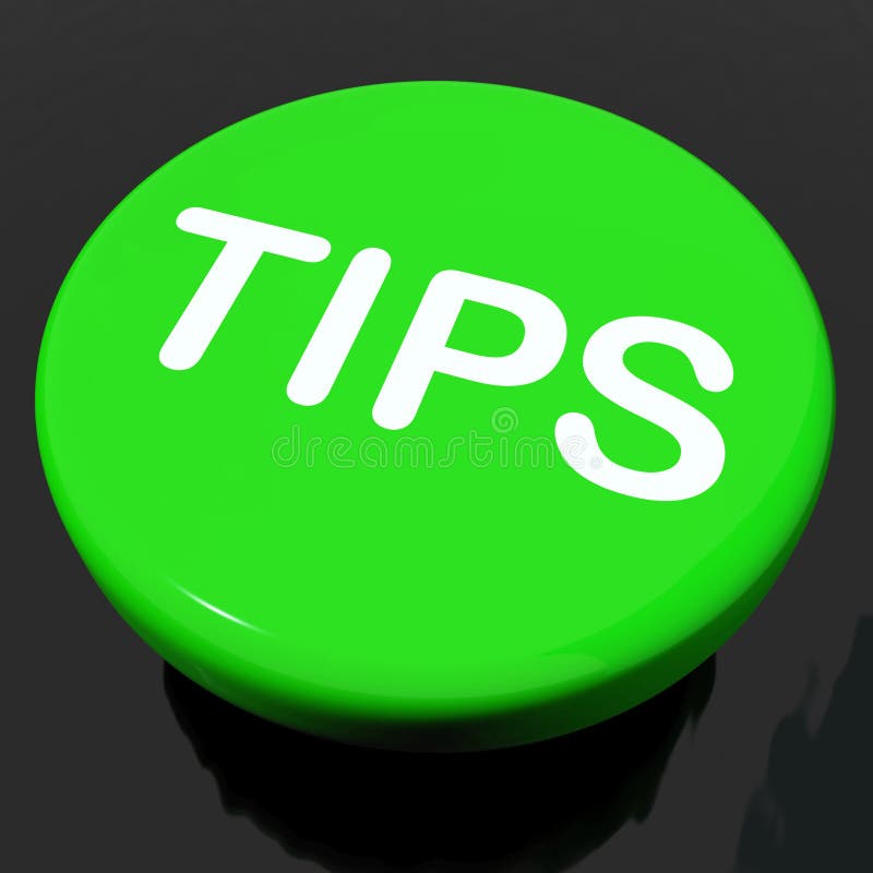 Tips Button Shows Help Suggestions or Instructions Stock Illustration ...