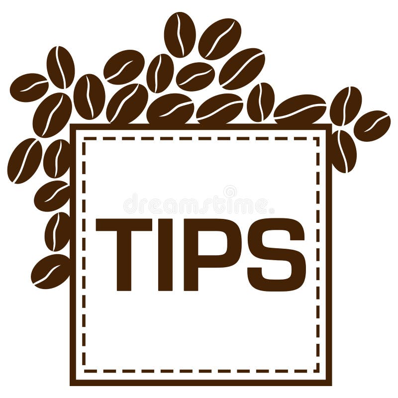 Tips Coffee Beans Squares Corner Stock Illustration - Illustration of ...