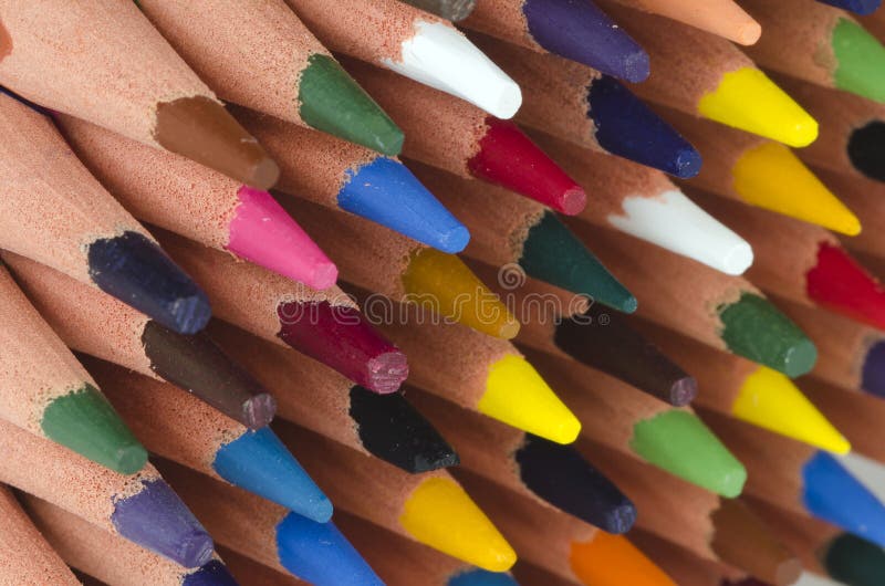Tips of color pencils stock illustration. Illustration of design - 21560479