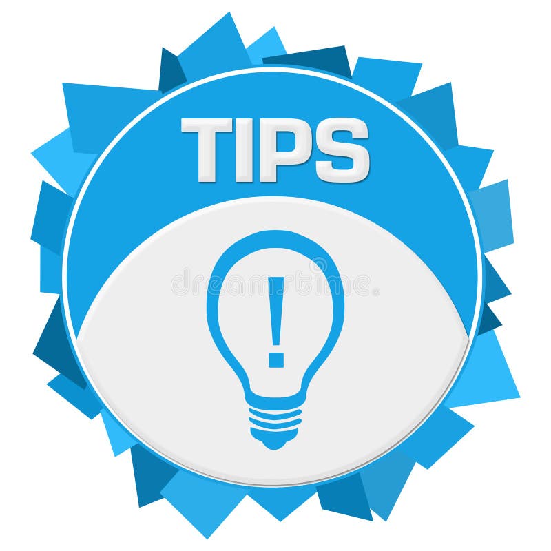 Tips Blue Squares Text stock illustration. Illustration of helpful ...