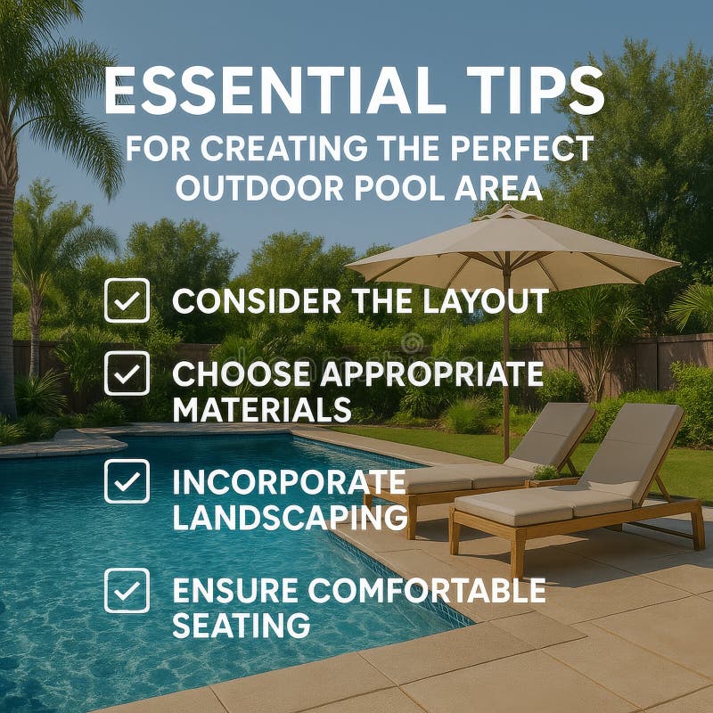 Tips for Creating a Perfect Outdoor Pool Area with Layout, Materials ...