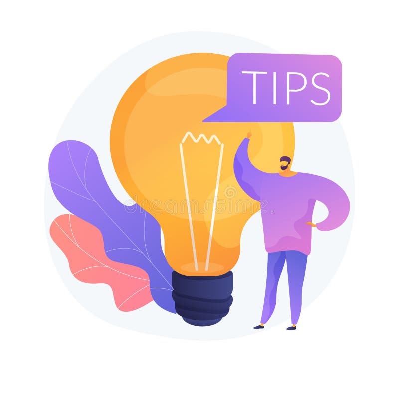 Tips and Creative Ideas Vector Concept Metaphor Stock Vector ...