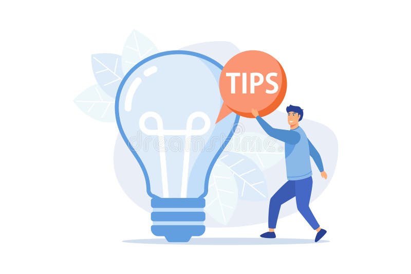 Tips and Creative Ideas. Business Innovation Isolated Flat Design ...