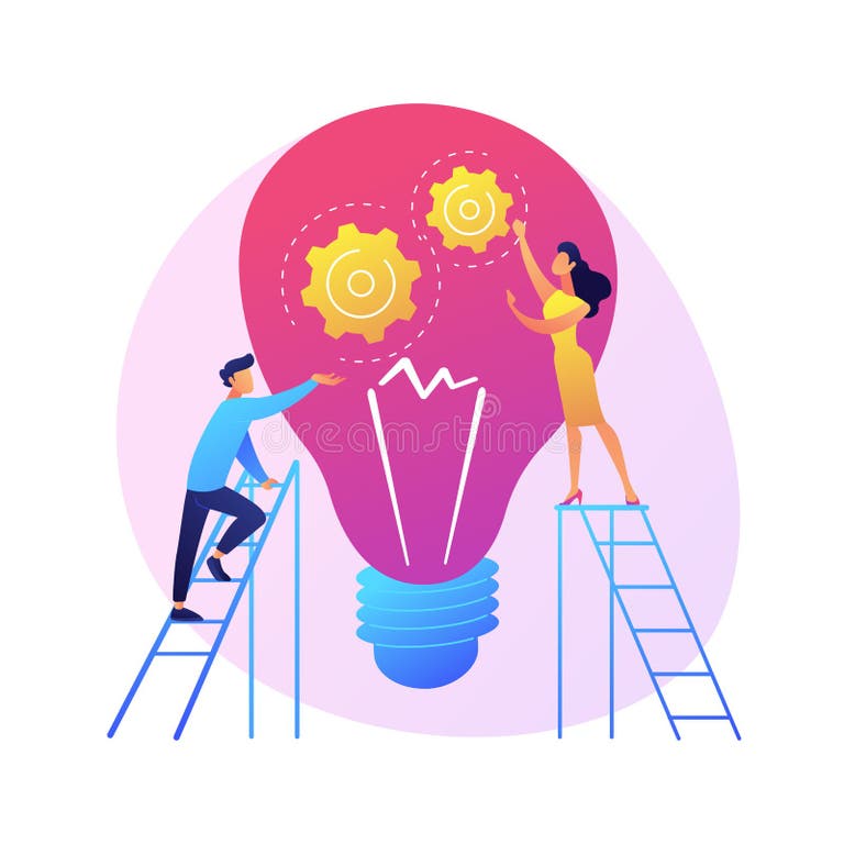Tips and Creative Ideas Vector Concept Metaphor Stock Vector - Illustration of isolated, male ...