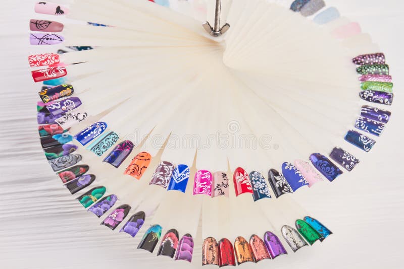 Tips for Example Nail Design. Stock Image - Image of fingernail, care ...