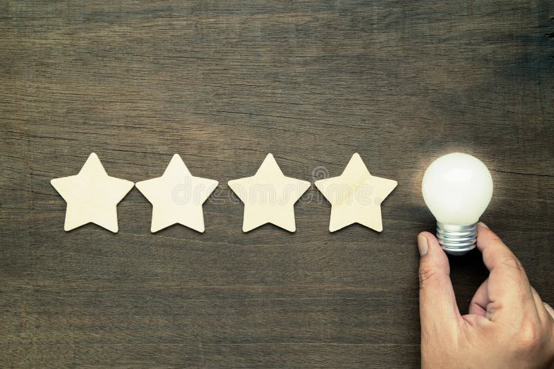 Tips for Five Stars Performance Stock Photo - Image of closeup, light ...