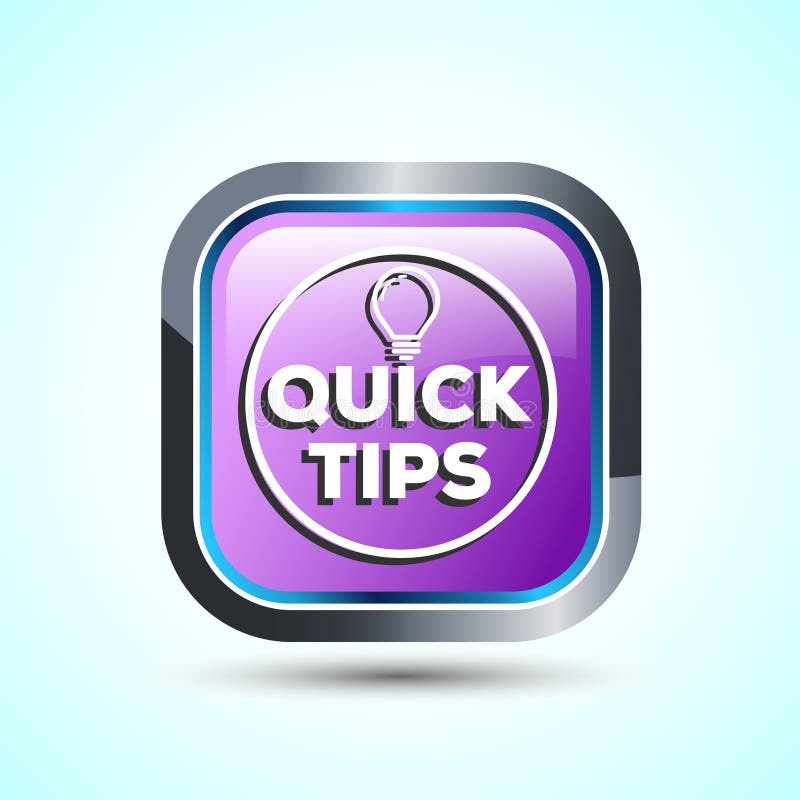 Tips Icon Button Design Illustration Tips and Tricks Stock Vector ...