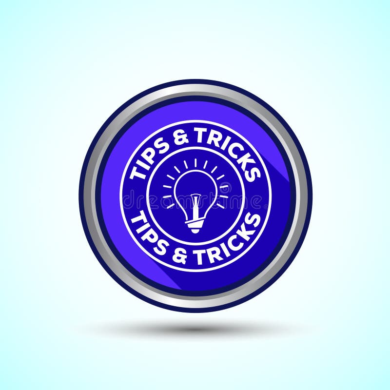 Tips Icon Button Design Illustration Tips and Tricks Stock Vector ...