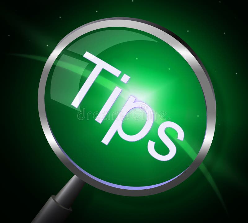 Tips Button Shows Help Suggestions or Instructions Stock Illustration ...