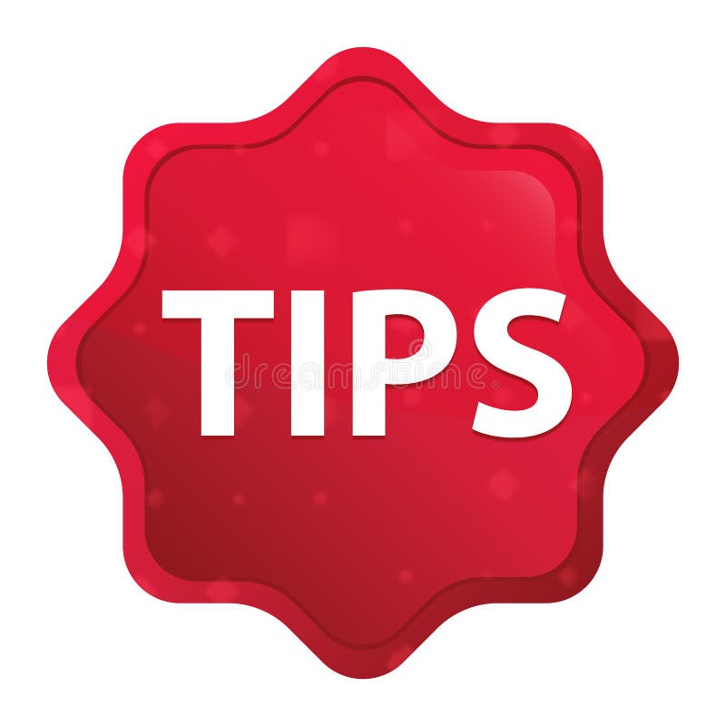 Tips Misty Rose Red Starburst Sticker Button Stock Illustration ...
