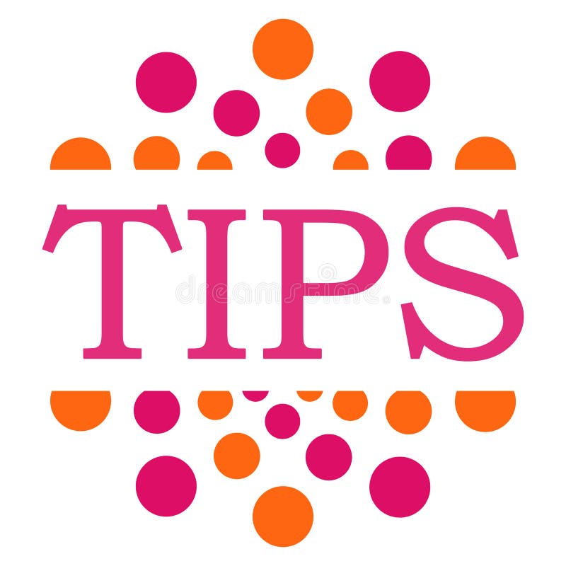 Tips Pink Orange Dots Circular Stock Illustration - Illustration of ...