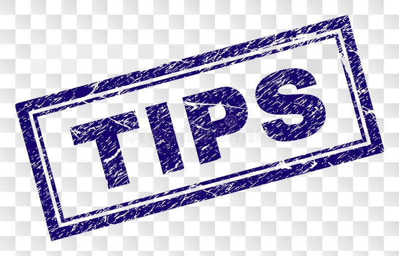 Grunge TIPS Rectangle Stamp Stock Vector - Illustration of scratched ...