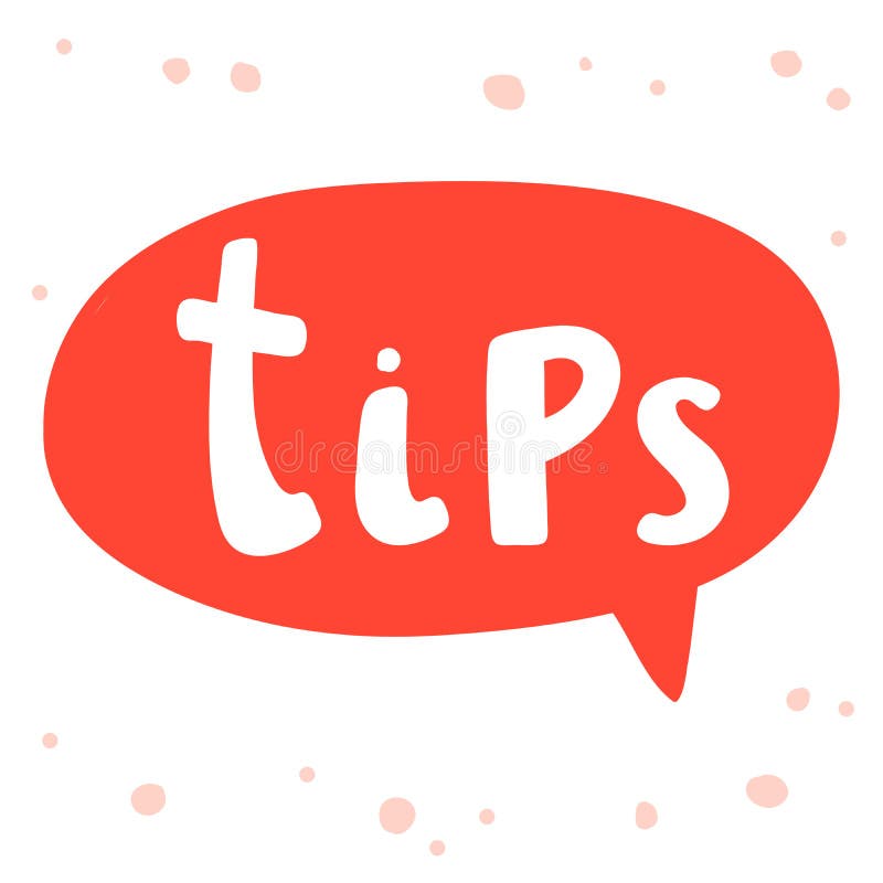 Tips. Sticker for Social Media Content. Vector Hand Drawn Illustration ...