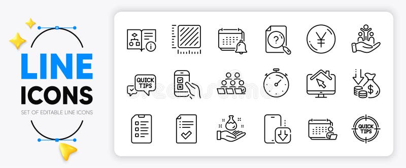 Tips, Technical Algorithm and Quick Tips Line Icons. for Web App ... Tips, Technical Algorithm and Quick Tips Line Icons. for Web App ...