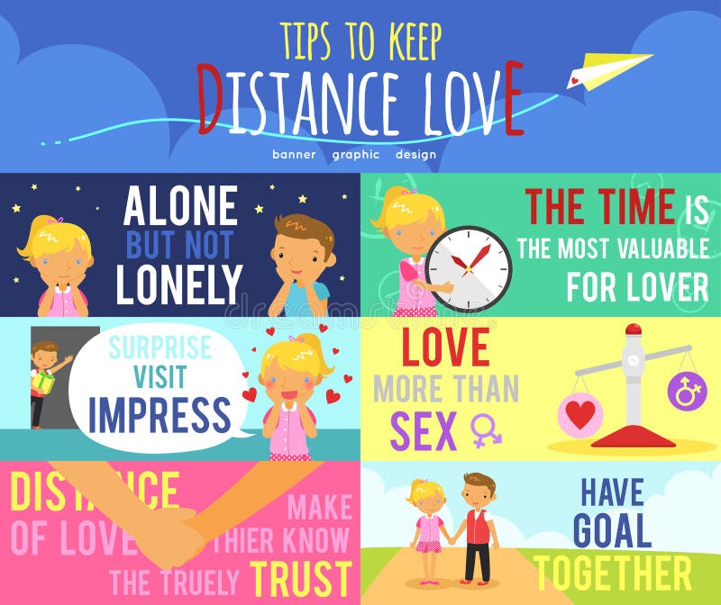 Tips to keep distance love stock vector. Illustration of collection ...