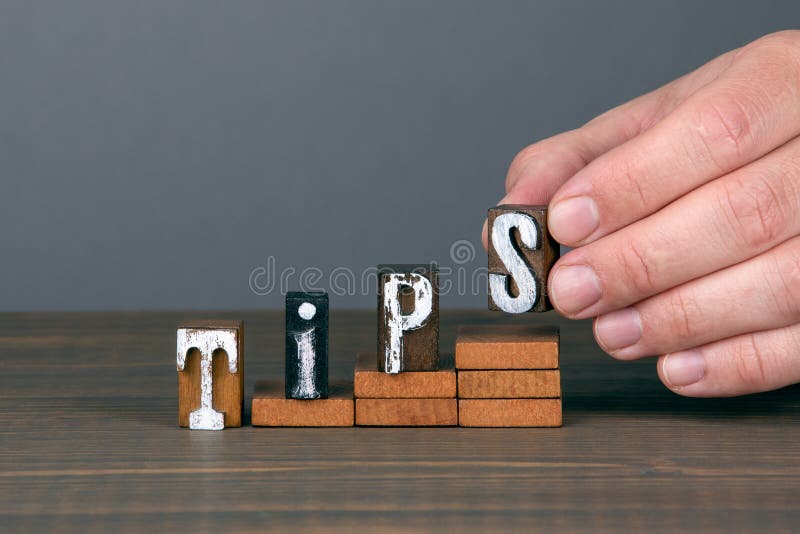 TIPS. Training, Service and Quality Concept Stock Image - Image of ...
