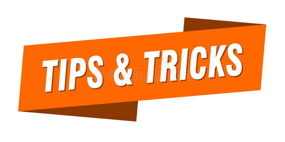 Tips & Tricks Banner Template. Tips & Tricks Ribbon Label Stock Vector ...