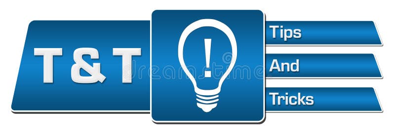 Tips and Tricks Blue Rounded Squares Horizontal Stock Illustration ...