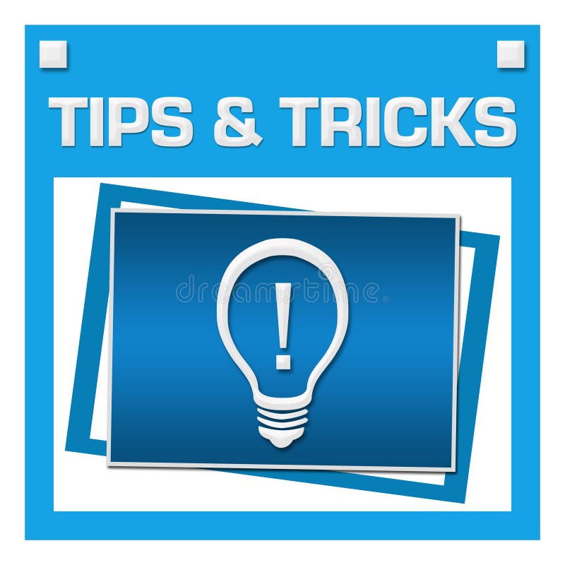 Tips and Tricks Professional Blue with Symbol Stock Illustration ... Tips and Tricks Professional Blue with Symbol Stock Illustration ...